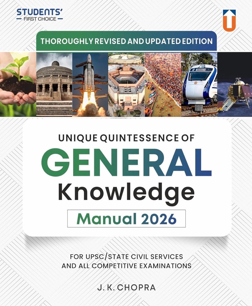 Unique General Knowledge Manual 2026 by J.K. Chopra [English Medium ...
